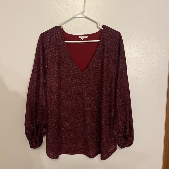 Maurices | Tops | Womens Sparkly Red Top | Poshmark